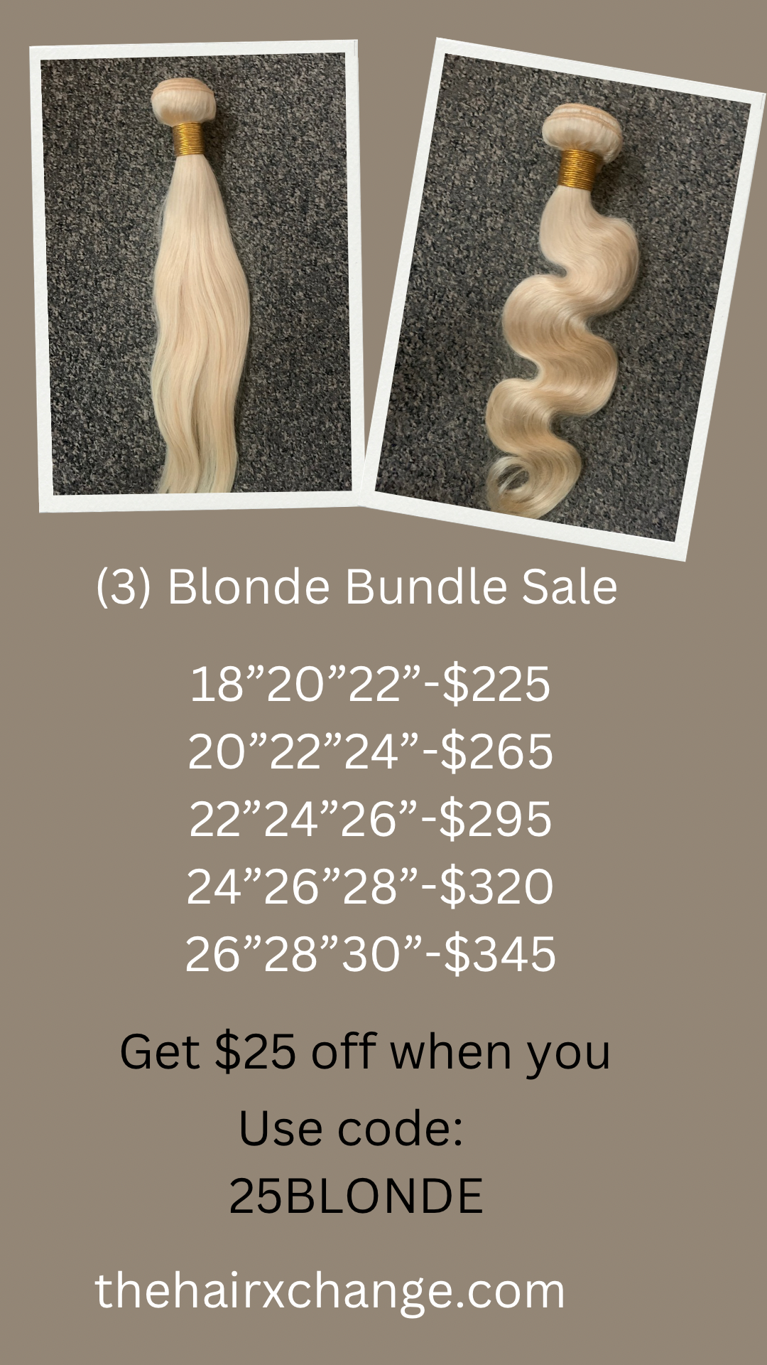 (3) Blonde Bundle Deal – The HairXchange Wholesale
